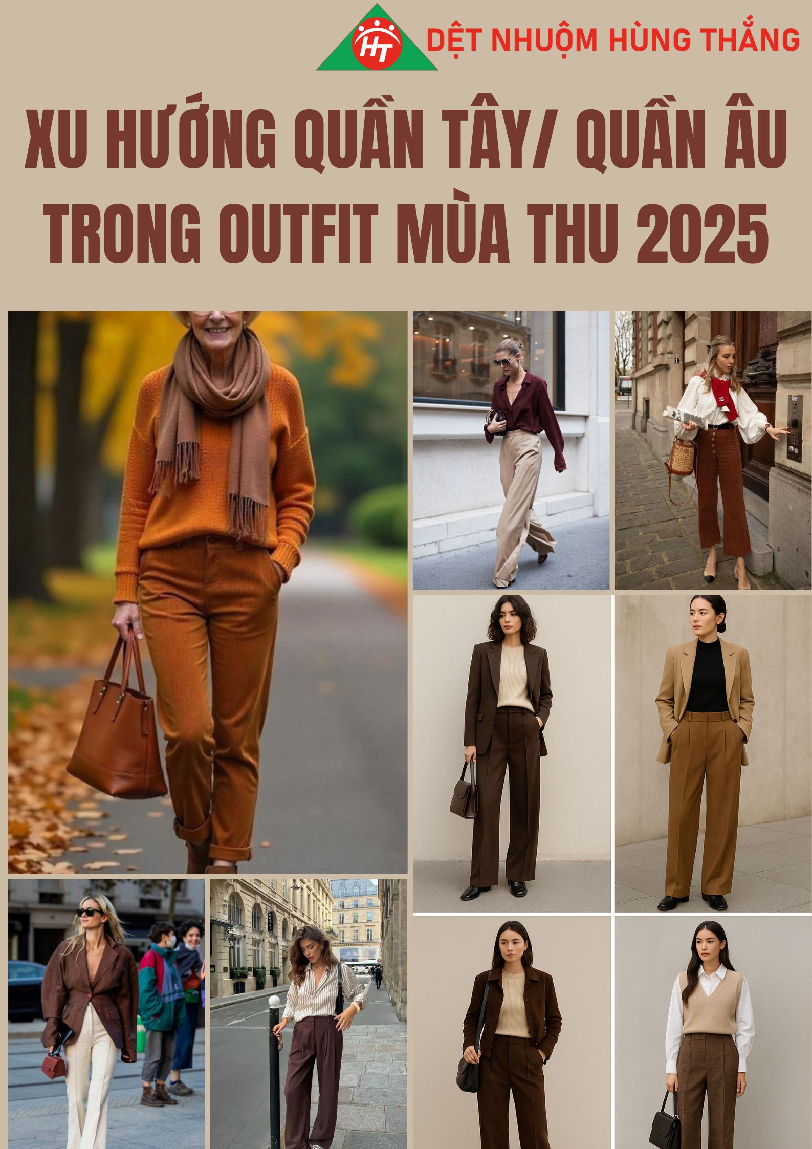 XU HƯỚNG QUẦN TÂY/ QUẦN ÂU TRONG OUTFIT MÙA THU 2025